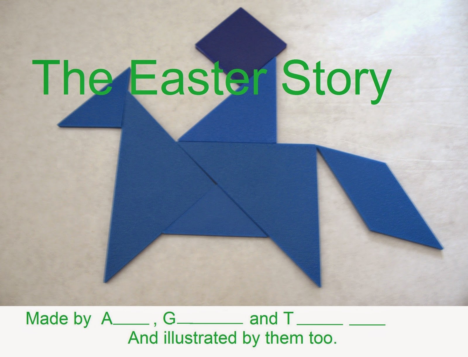 Almost Unschoolers: Easter Story Tangram Activity Book