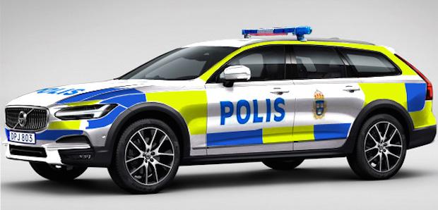 V90 CC: So könnte Volvoś Off Road Kombi als Polizeifahrzeug aussehen.