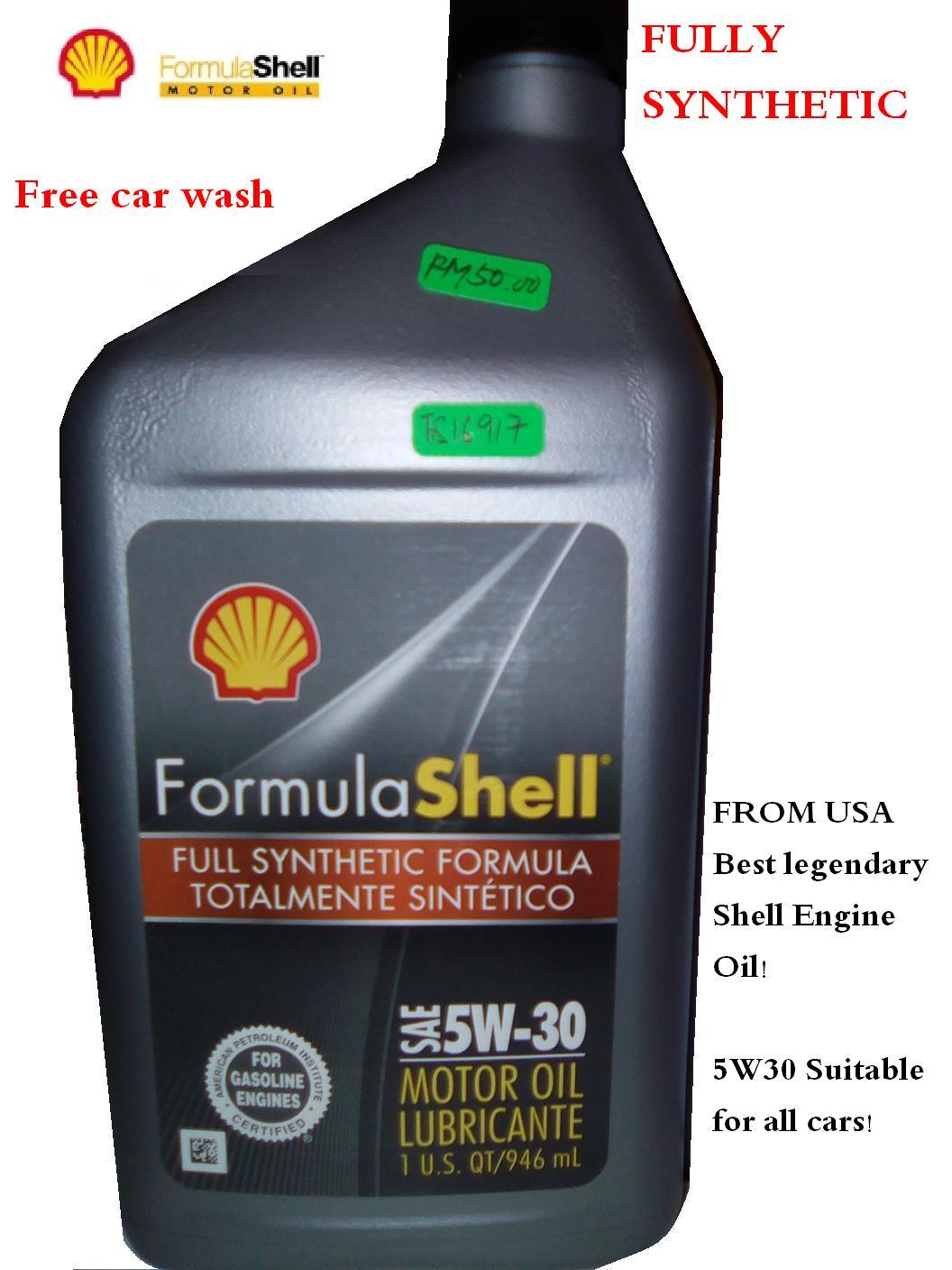 Shell Formula Fully Synthetic Engine Oil From USA 5W30