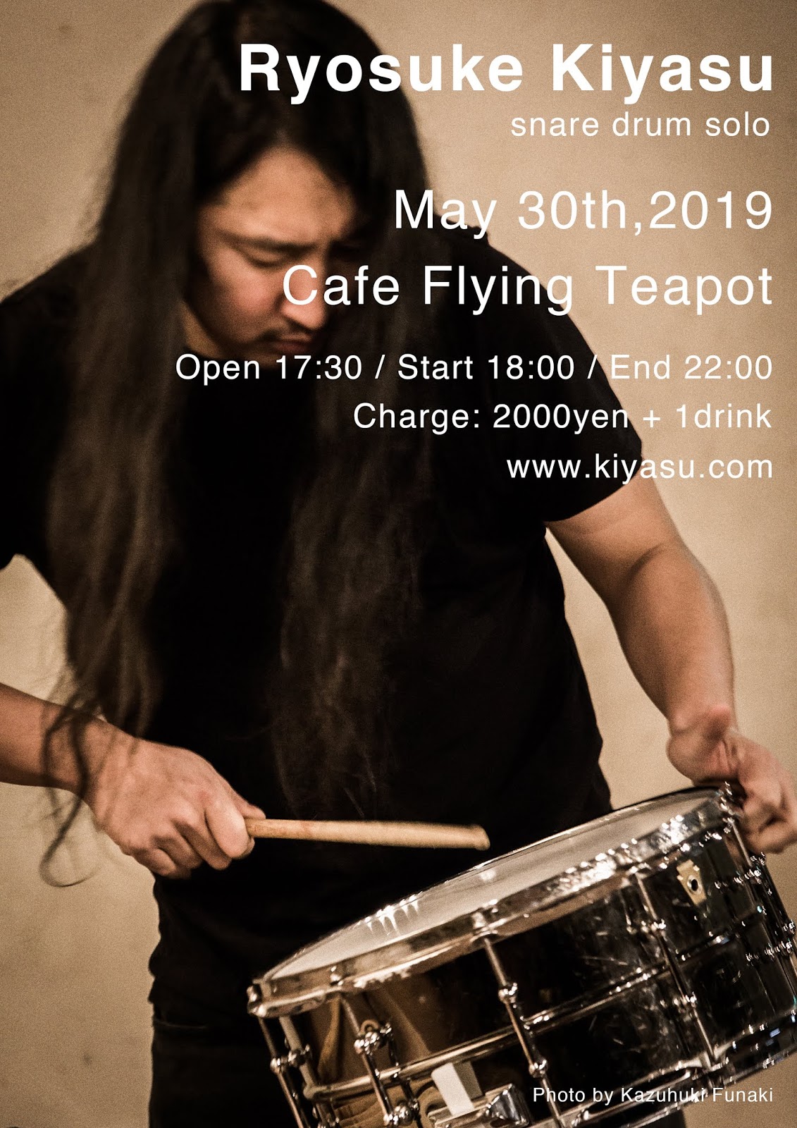 Ryosuke Kiyasu: May 30,2019 Ryosuke Kiyasu at Cafe Flying Teapot