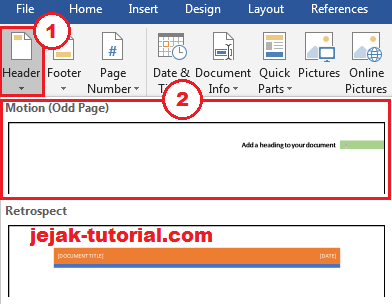 Cara Menambahkan Header dan Footer di MS Word - Jejak Tutorial