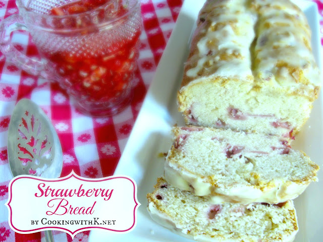 Strawberry Shortcake Bread with a Chunky Strawberry Sauce