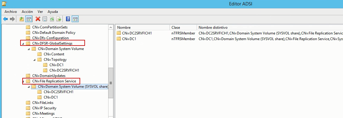 Migración de replicación FRS a DFSR entre controladores de dominio ...