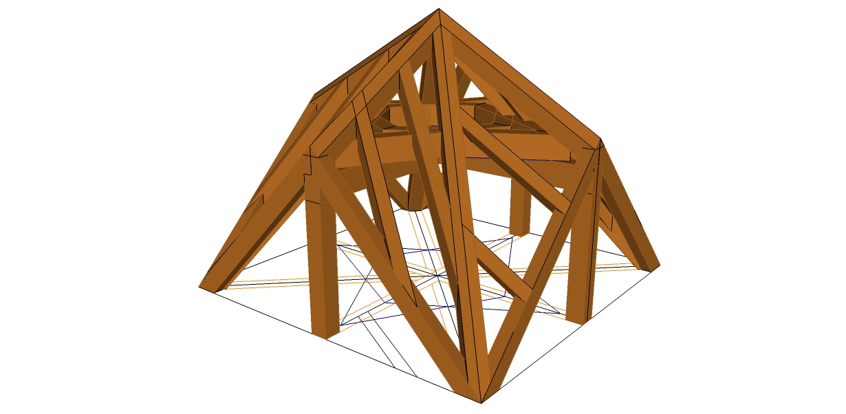 Roof Framing Geometry: The folding roof -- sloping ridge roof part 2