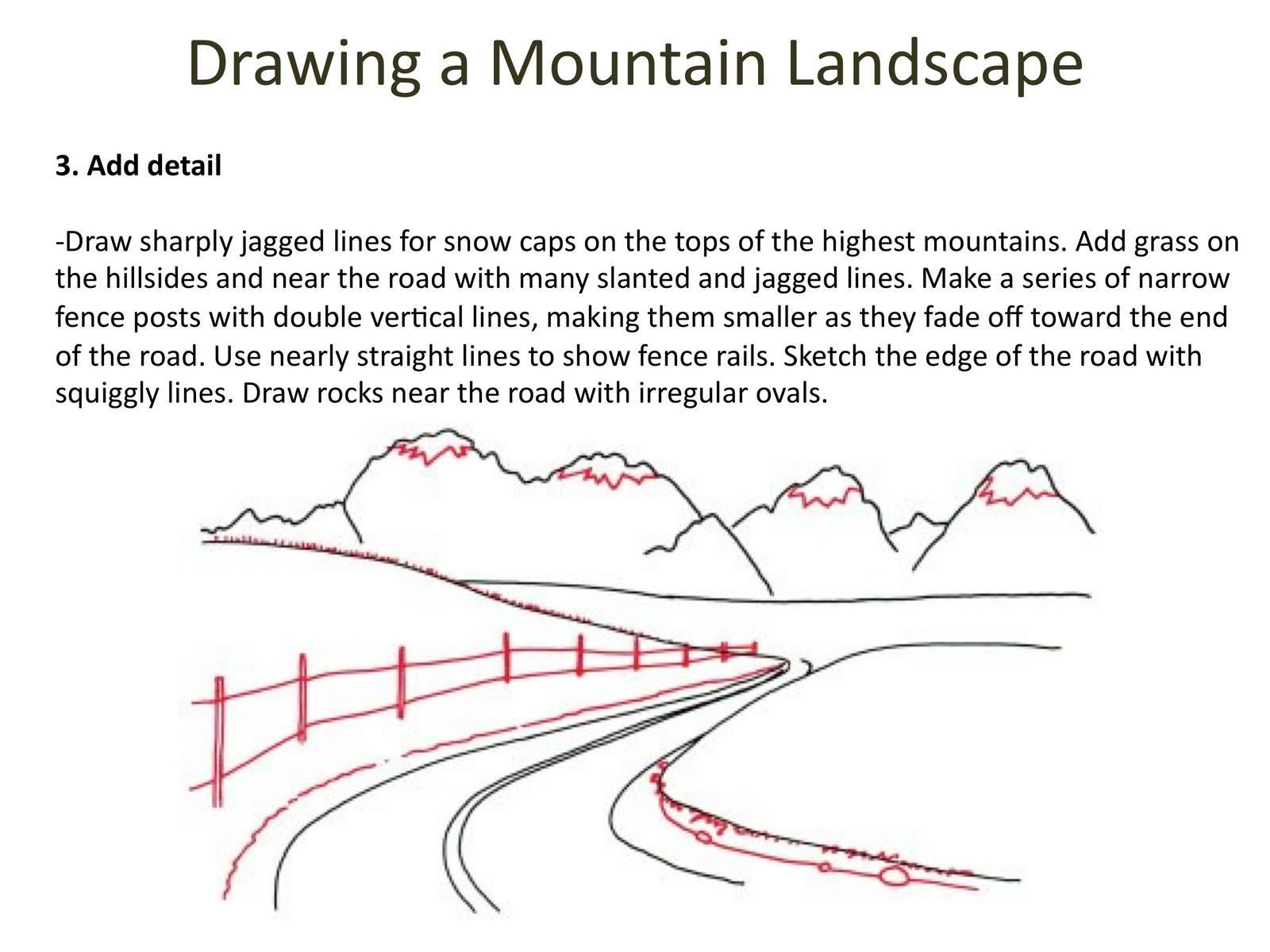 Art at Becker Middle School: 7th graders- Landscape Practice