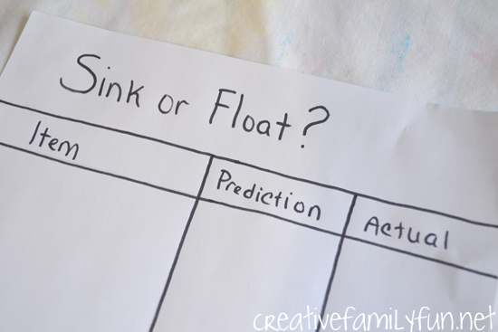 Sink or Float? - Creative Family Fun