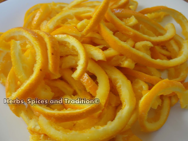 Herbs, Spices and Tradition: INSTANT ORANGE PEEL PICKLE (Sweet & Sour)