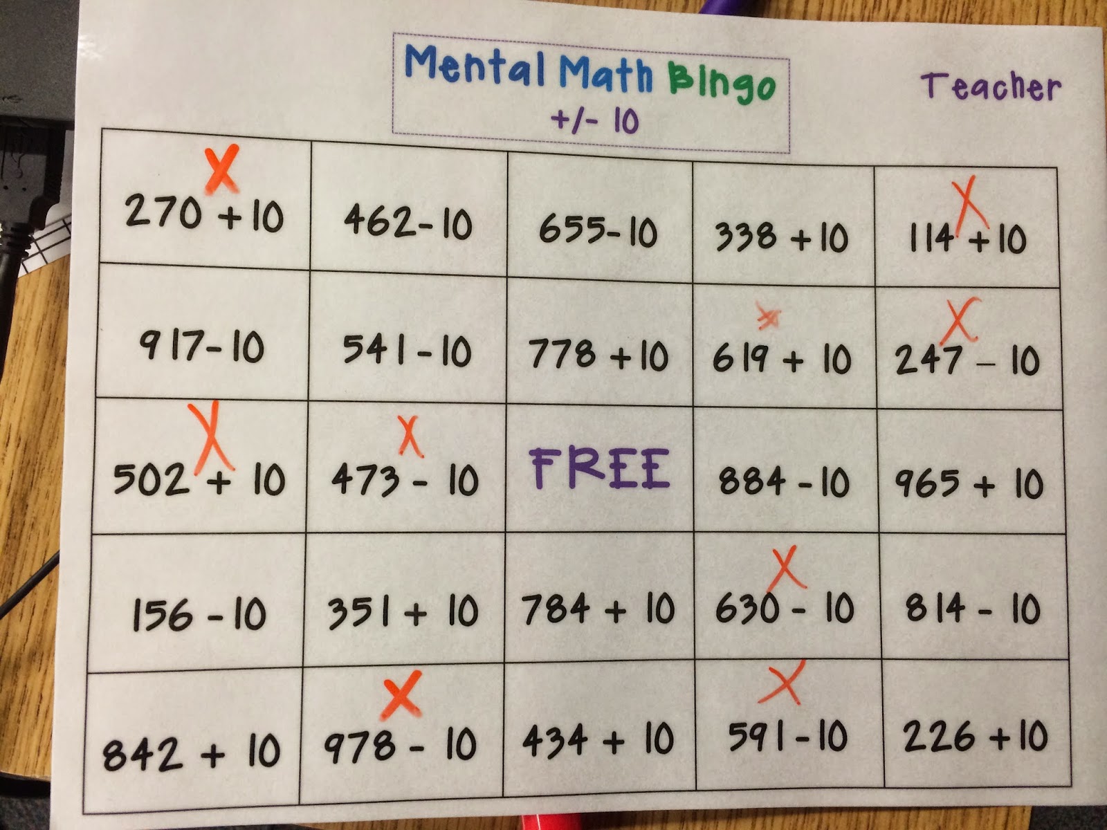Team J's Second Grade Fun: Mental Math Ideas - 2.NBT.8