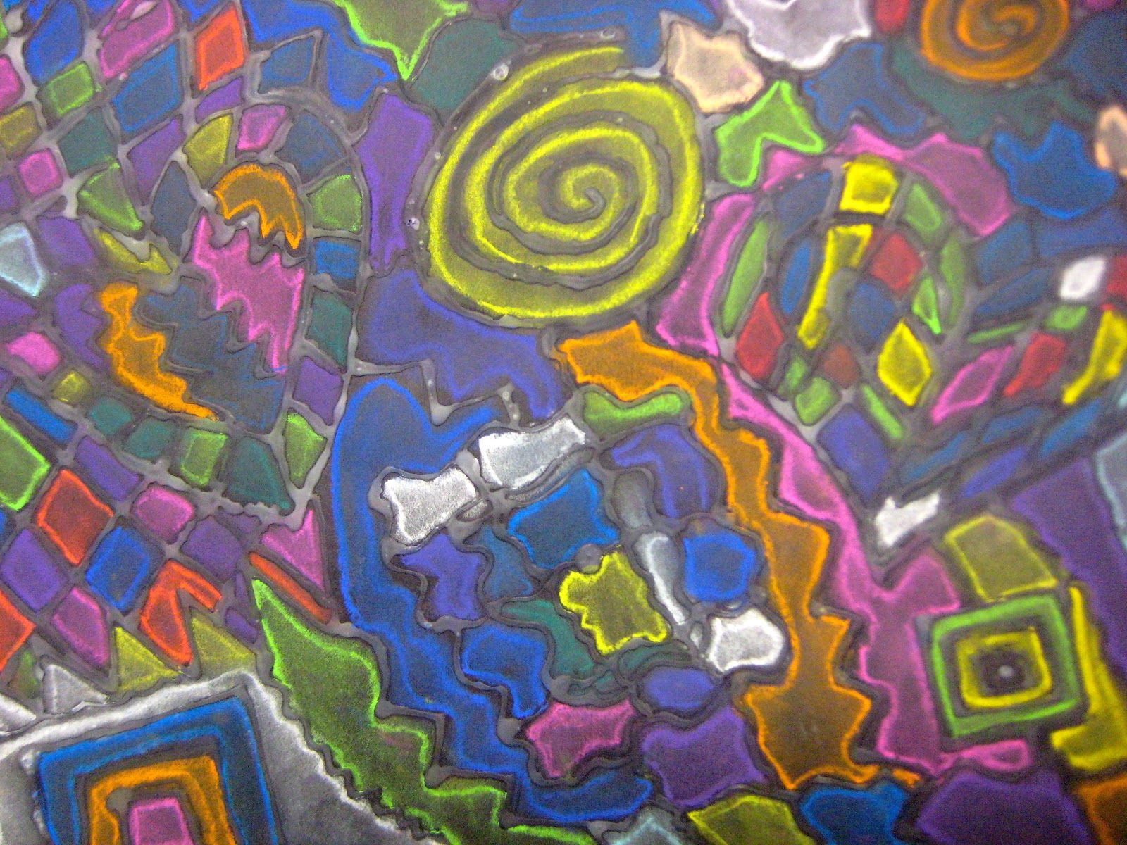 Experiments in Art Education: Abstract Chalk Drawings