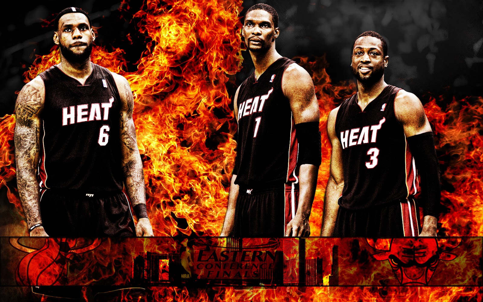 Miami Heat Big Three 2013 HD Wall Wallpapers - HD Wall Wallpapers