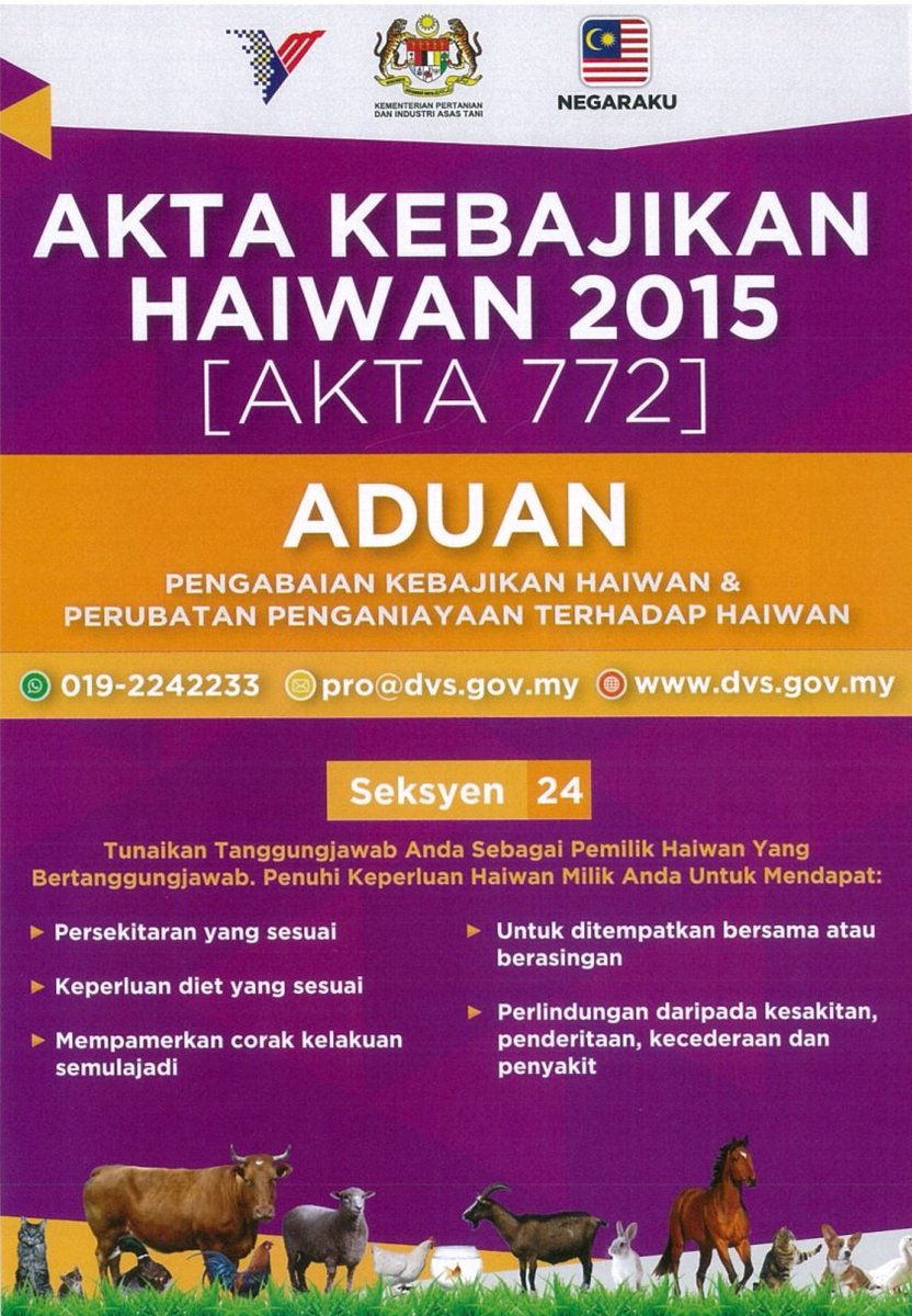 KEZALIMAN TERHADAP HAIWAN ~ PEJABAT PERKHIDMATAN VETERINAR DAERAH MUAR