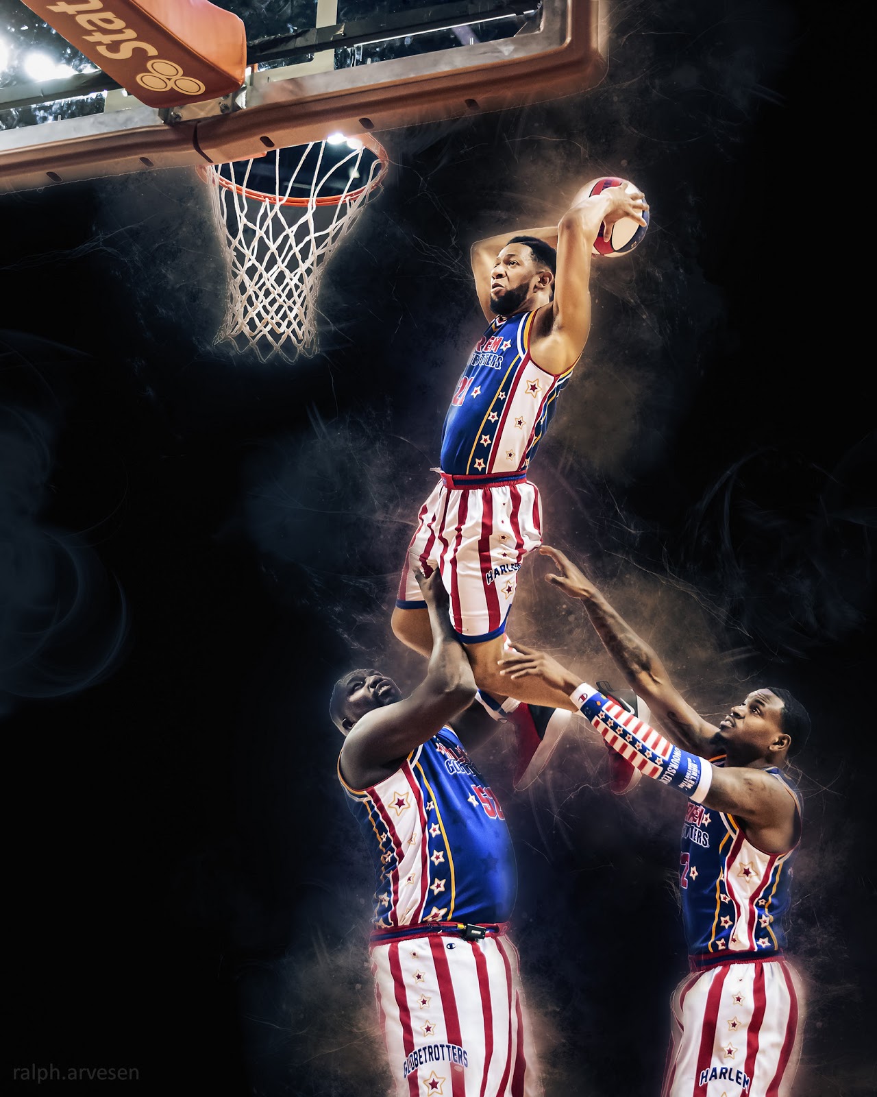 Harlem Globetrotters performing at the Frank Erwin Center in Austin, Texas