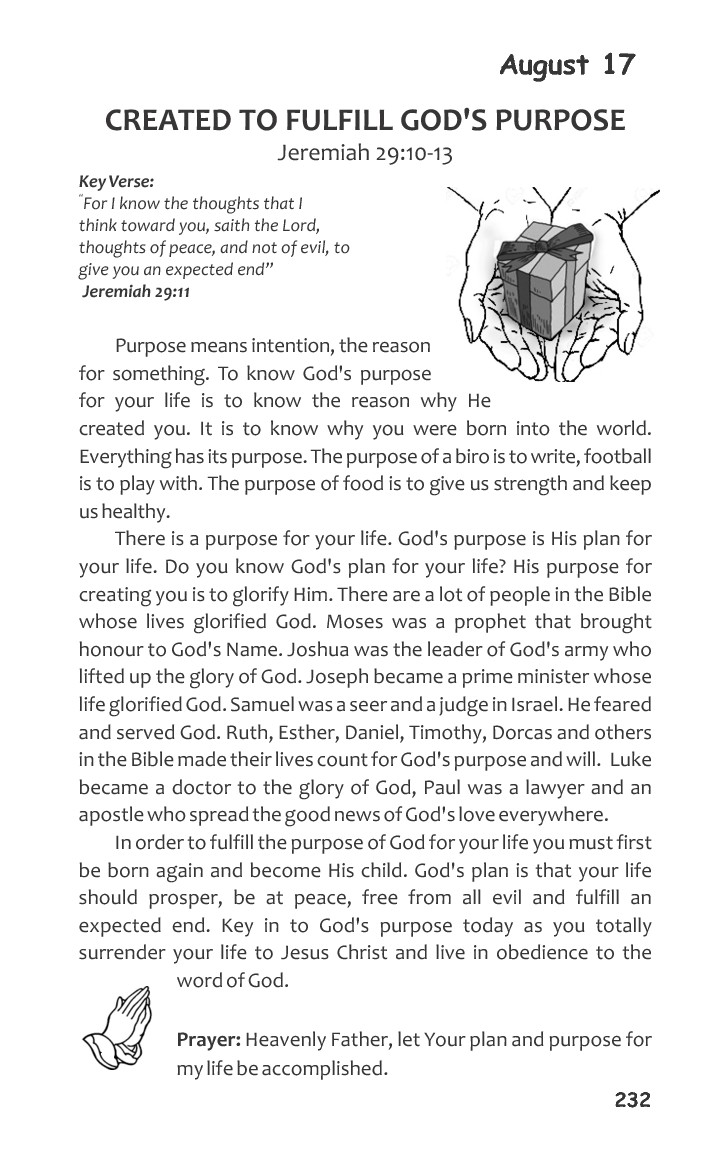 Created to Fulfill God's Purpose