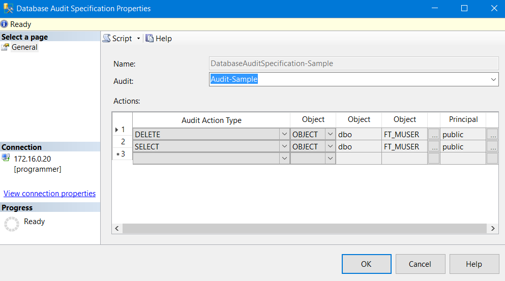 Create Audit Log For SQL Server