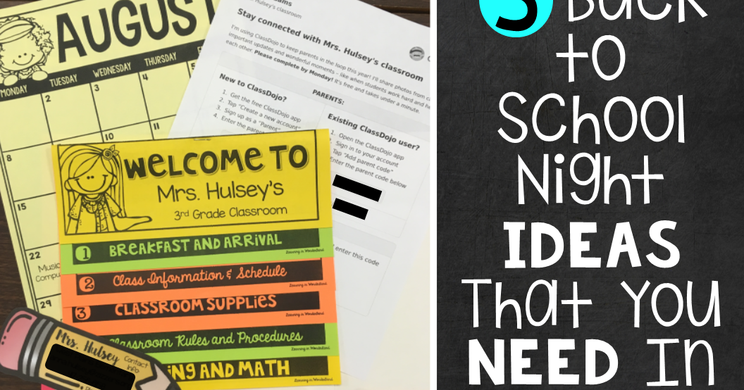 5 Back To School Night Ideas You Need In Your Life | All About 3rd Grade