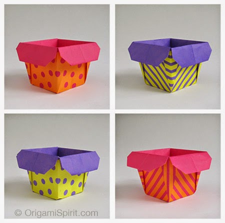 origami popcorn cup ~ easy origami instructions for kids crafts