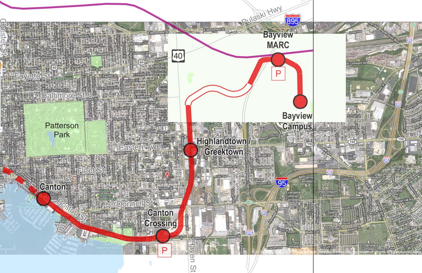 Baltimore Office of Amateur Architects: Bayview MARC station site ...