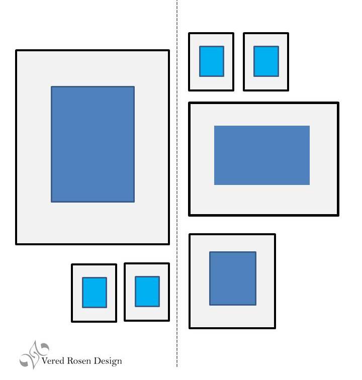Vered Rosen Design: HOW TO DISPLAY ART - PICTURE GROUPING IDEAS