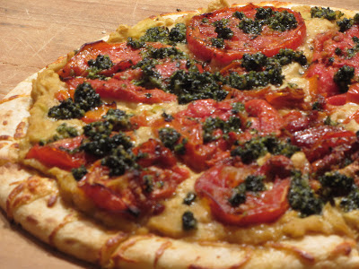 Tracy's Living Cookbook: Tuscan White Bean Pizza with Roasted Tomato ...