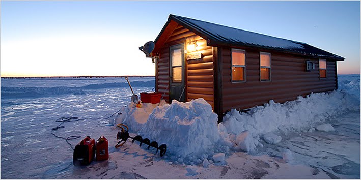 four seasons angling club: Ice shanty and the Northern culture.