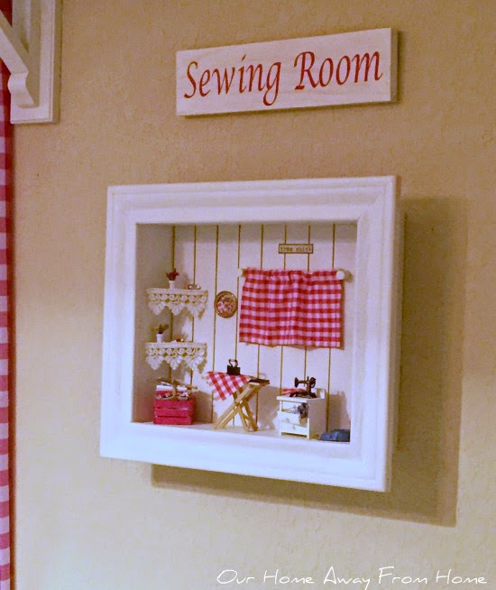 Our Home Away From Home: HOMEMADE SHADOW BOX FOR THE CRAFT ROOM