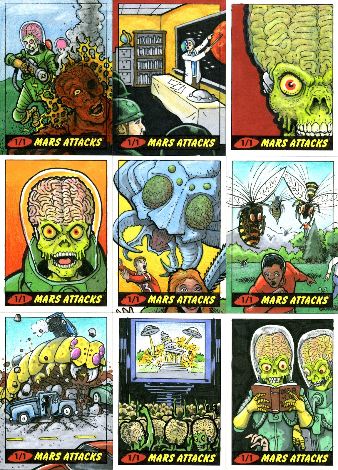 Drawn Under: First Post and Mars Attacks! Heritage Cards!
