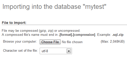 WeB LoG'S JuUiER: แก้ปัญหา import .sql เข้า MySQL ผ่าน phpmyadmin ไม่ได้