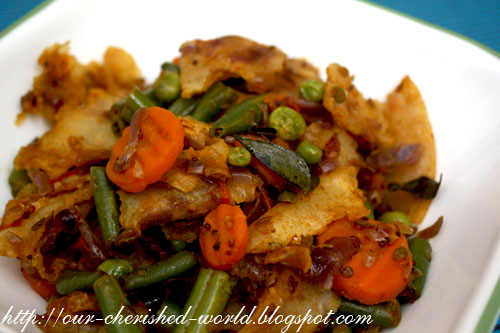 Our Cherished World: Vegetable Kothu Paratha / Kothu Roti