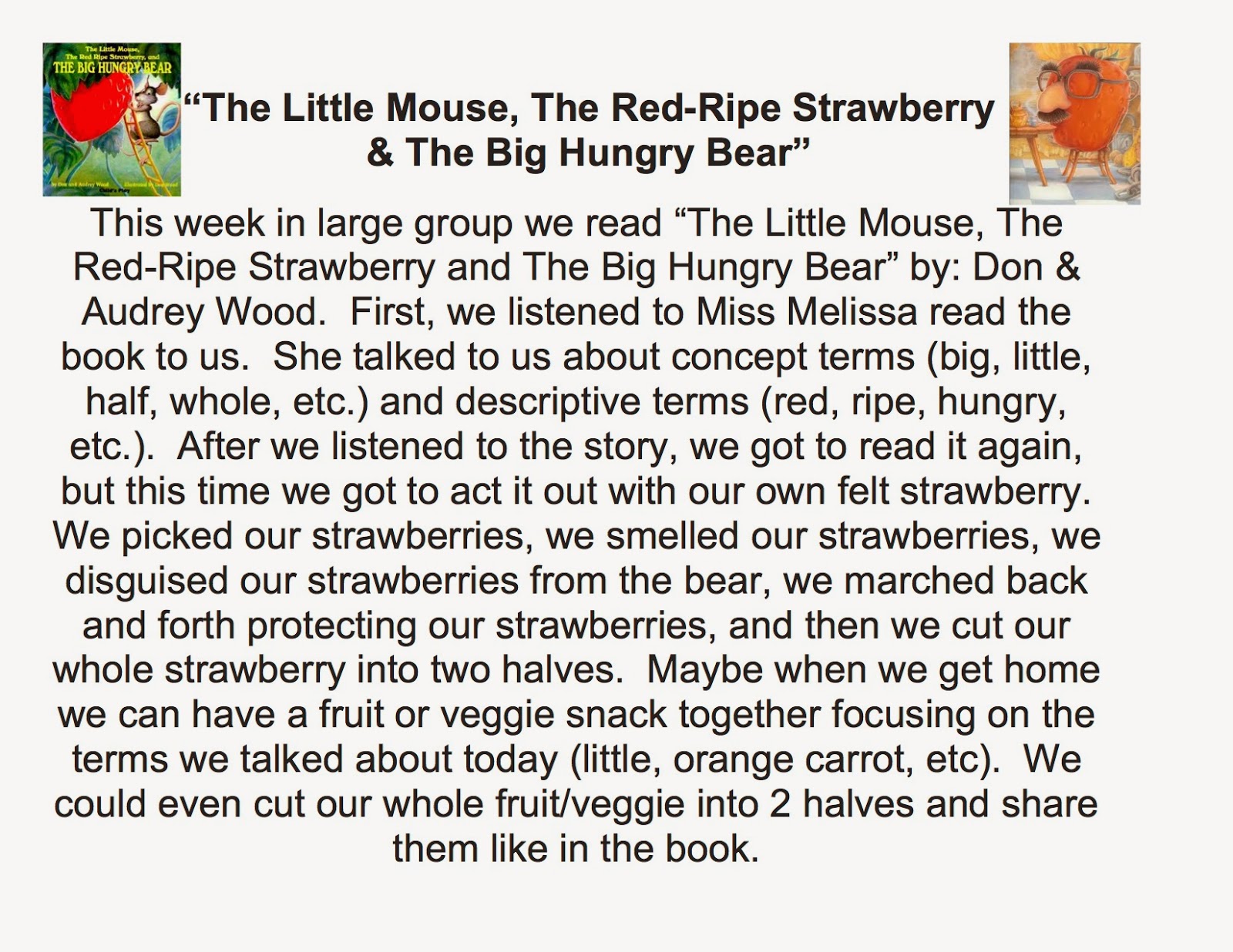 Miss Melissa's Speech : The Little Mouse, The Red-Ripe Strawberry & The ...