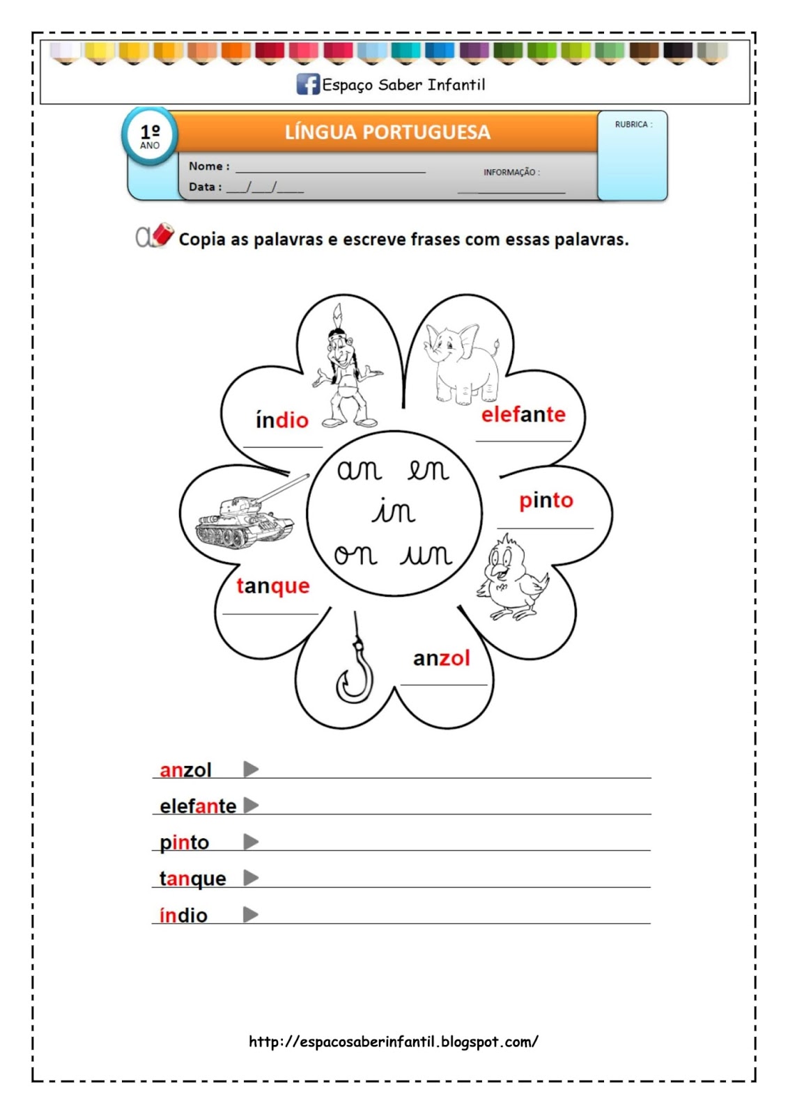 Atividades Com An En In On Un 2 Ano - BRAINCP