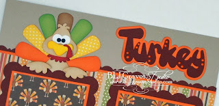 BLJ Graves Studio: Turkey Time Thanksgiving Scrapbook Pages