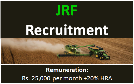 JRF RECRUITMENT IN INDIAN AGRICULTURAL RESEARCH INSTITUTE