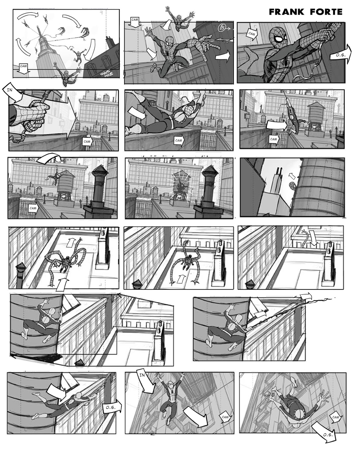 Frank Forte Film Storyboards: SPIDERMAN