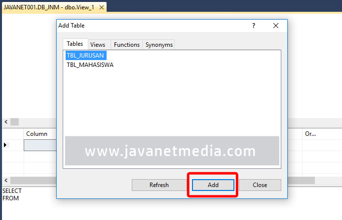 Cara Membuat Table View Pada SQL Server - Deathority