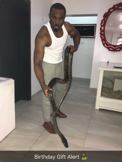 Lagos big boy, Pretty Mike gets python as birthday gift : Miss Petite ...