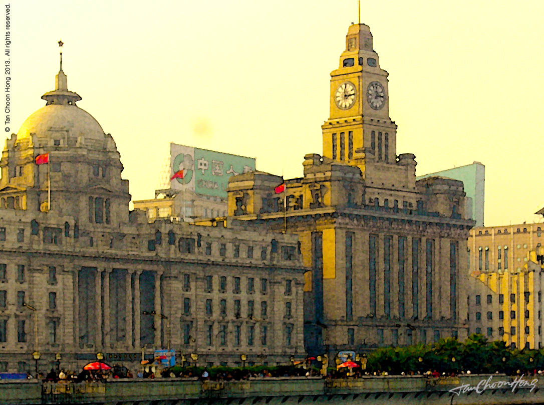 Shanghai, Virtually Painted by Tan Choon Hong: Shanghai Huangpu River