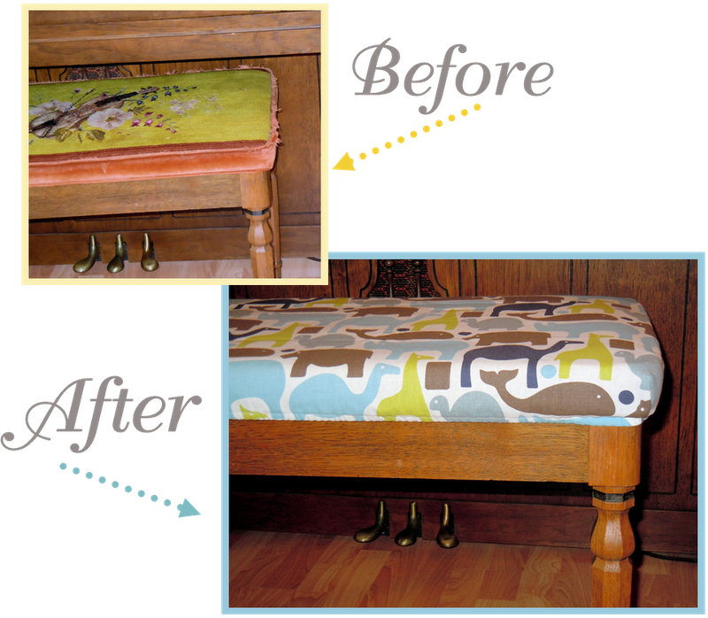 Tutorial: Piano Bench Slip Cover - Naturally Creative Mama