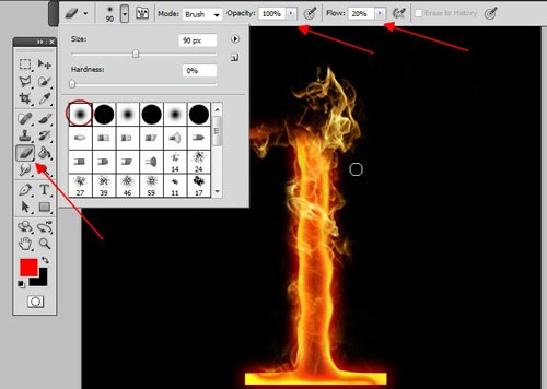 Membuat Tulisan Efek Api di Photoshop - Tutorial Photoshop Untuk Pemula