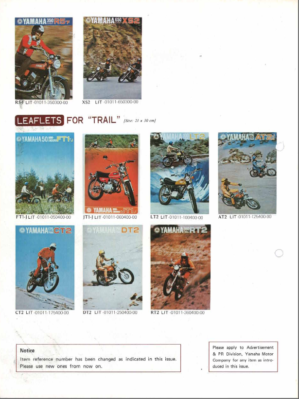 Restoration Yamaha LS3 1972: Specifications, Media and service table ...