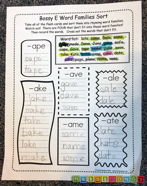 Bossy E/Final E Long Vowel Packets!