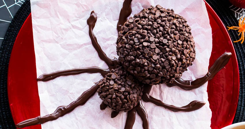 Spooky Spider Chocolate Cheese Ball | The Two Bite Club