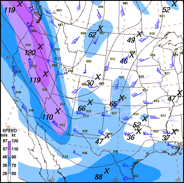 Map Analysis: Isotachs