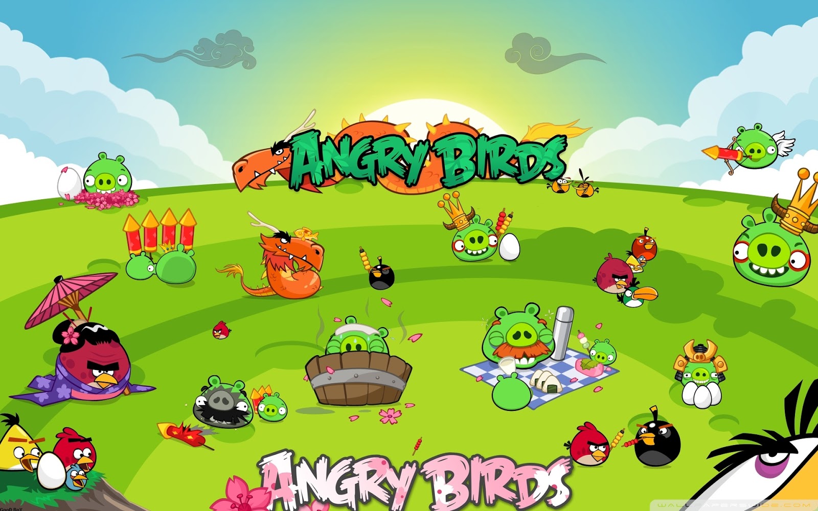 Angry Birds: Free Printable Backgrounds, Invitations or Cards. - Oh My ...