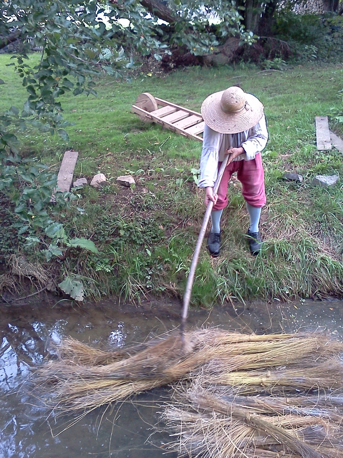 Frontier Culture Museum of Virginia: Retting Flax