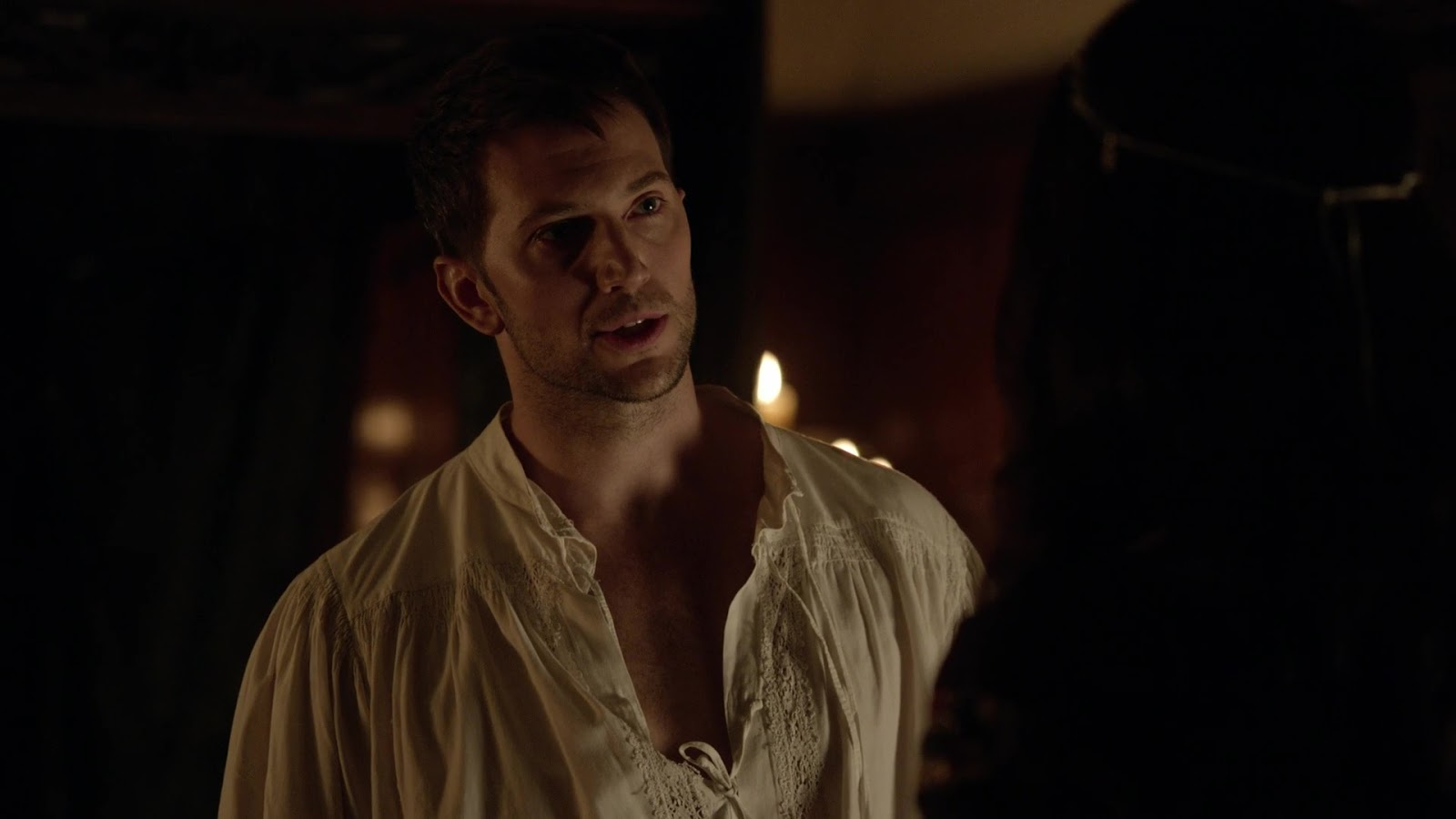 ausCAPS: Luke Roberts shirtless in Reign 1-02 "Snakes In The Garden"