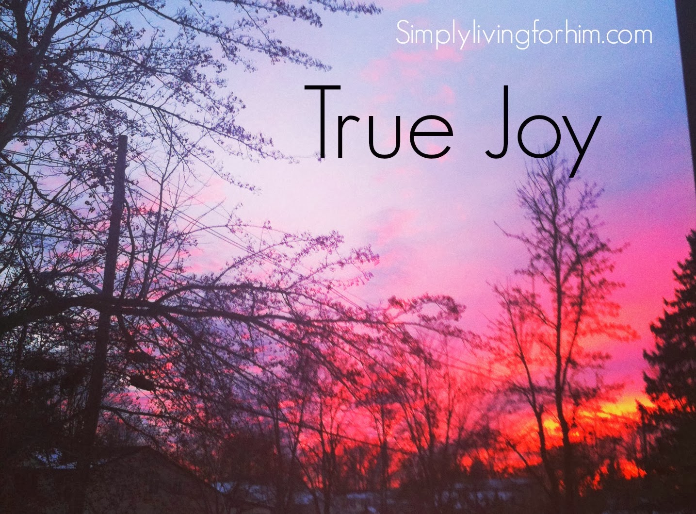 True Joy – Simply Living for Him