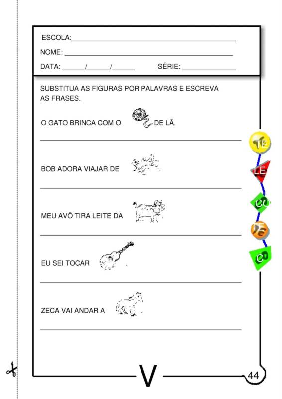 ARTEMANHAS DA TURMINHA: Atividades com F e V