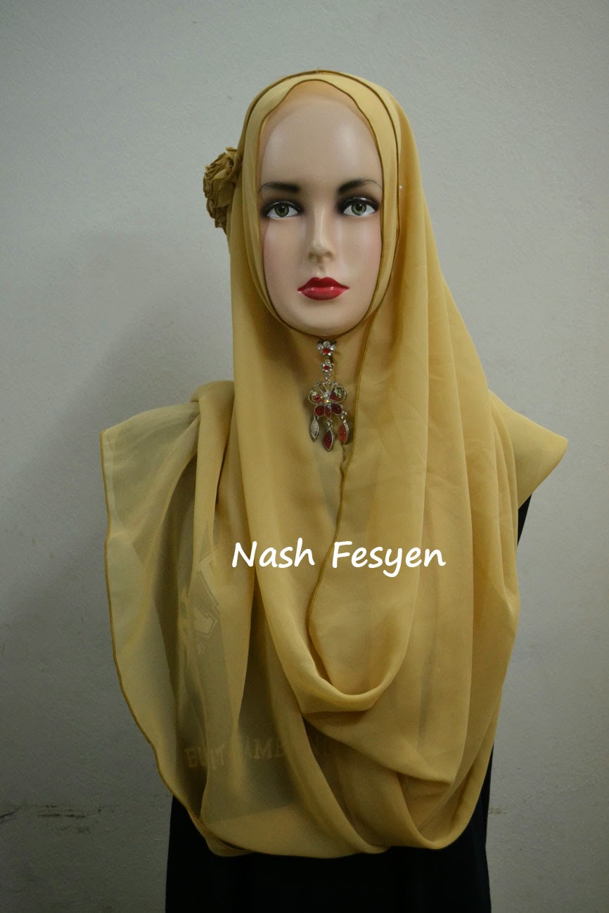 Nash Fesyen: Jahitan Terbaru Shawl Bunga Ros