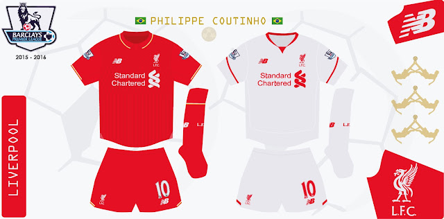 Design Futbol Kits: Liverpool 2015 - 2016 (Premier League)