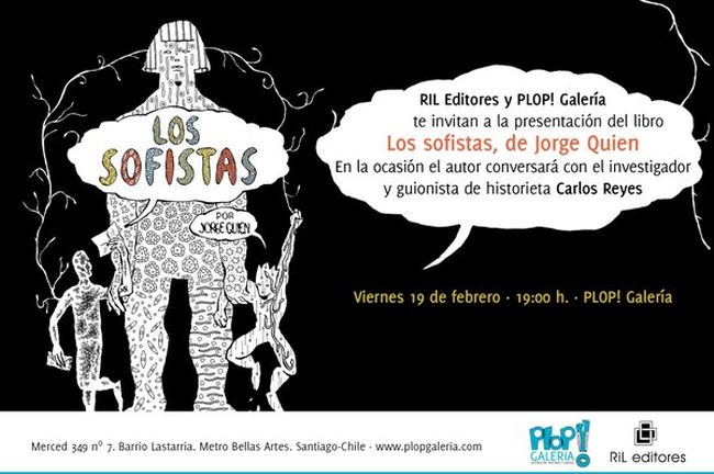 PLOP! Galería · Ilustración Chile: Jorge Quien presenta su libro Los sofistas